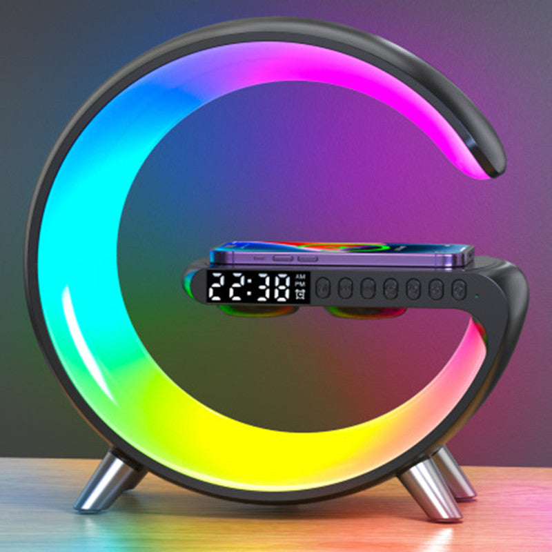 G-Shaped LED Lamp with Bluetooth Speaker & Wireless Charger | Room ...